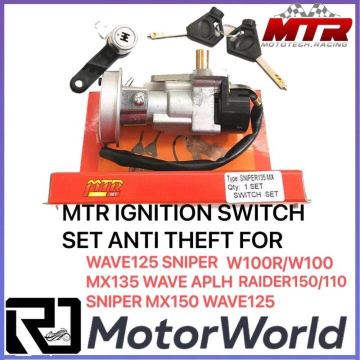 MTR IGNITION SWITCH KEY SET ANTI THEFT WAVE125 SNIPER MX135 WAVE APLHA ...