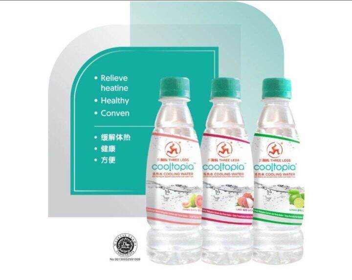 (EasyGoLuckyTrading) Three Leg Cooltopia Cooling Water 320ml (Guava ...