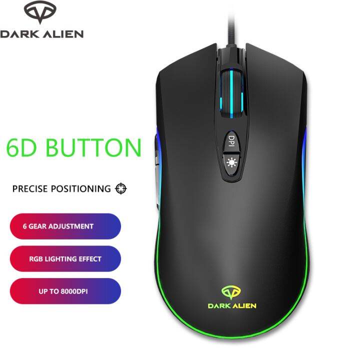 DARK ALIEN V600-V700 mouse gaming laptop kabel gaming USB backlit ...