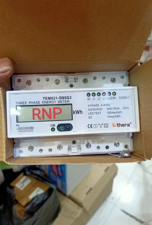 kwh meter digital 3 phase thera direct 100a TEM021-D85G3 single tarif ...