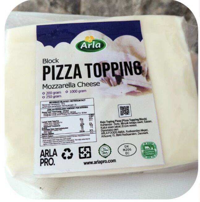 KEJU MOZZARELLA 250gr MURAH KEJU LUMER ARLA MOZZARELLA KEMASAN 250g ...
