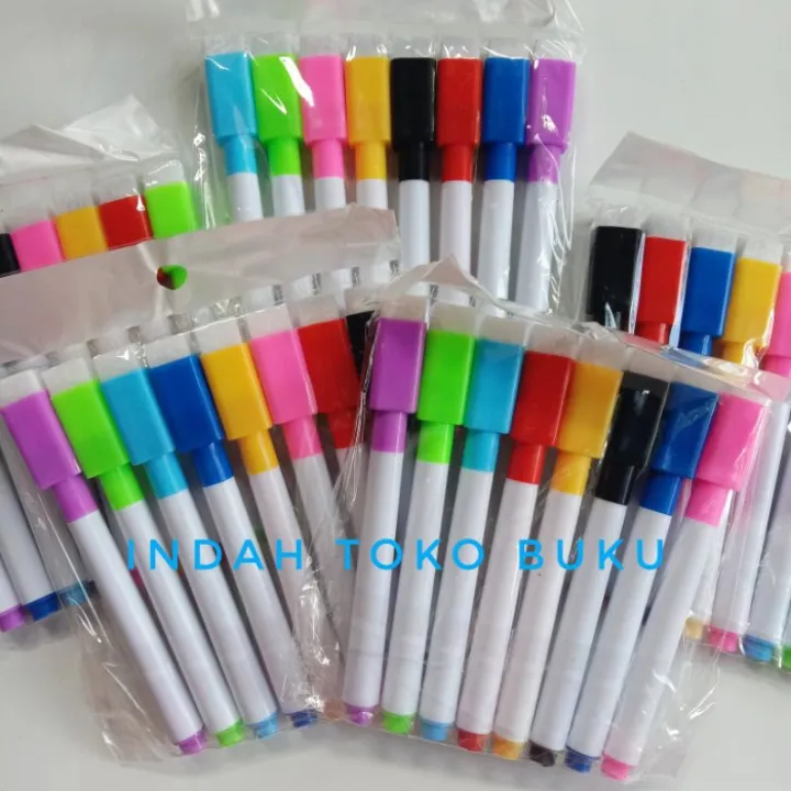 Paket Spidol Wipe And Clean Tulis Hapus Isi 8 - Spidol Papan Tulis ...