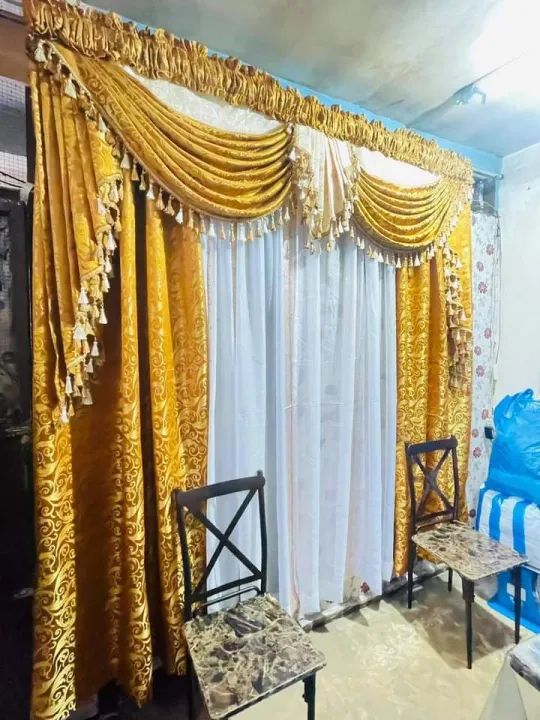 ELEGANT SWAG LOOP CURTAIN WITH FULL OF TUSSEL BEADS | Lazada PH