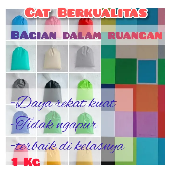 CAT TEMBOK 1KG/CAT DINDING/CAT KILOAN/CAT KAMAR BERKUALITAS KHUSUS ...