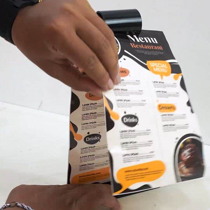 Gantungan Menu Akrilik, Acrylic Menu Stand Resto, Display Menu A5 ...
