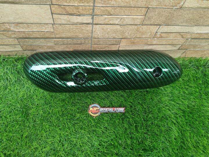 COVER KNALPOT SCOOPY NEW CARBON HIJAU CARBON | Lazada Indonesia