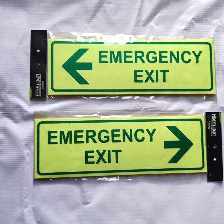 Stiker Glow Rambu Emergency Exit 10x30 | Lazada Indonesia