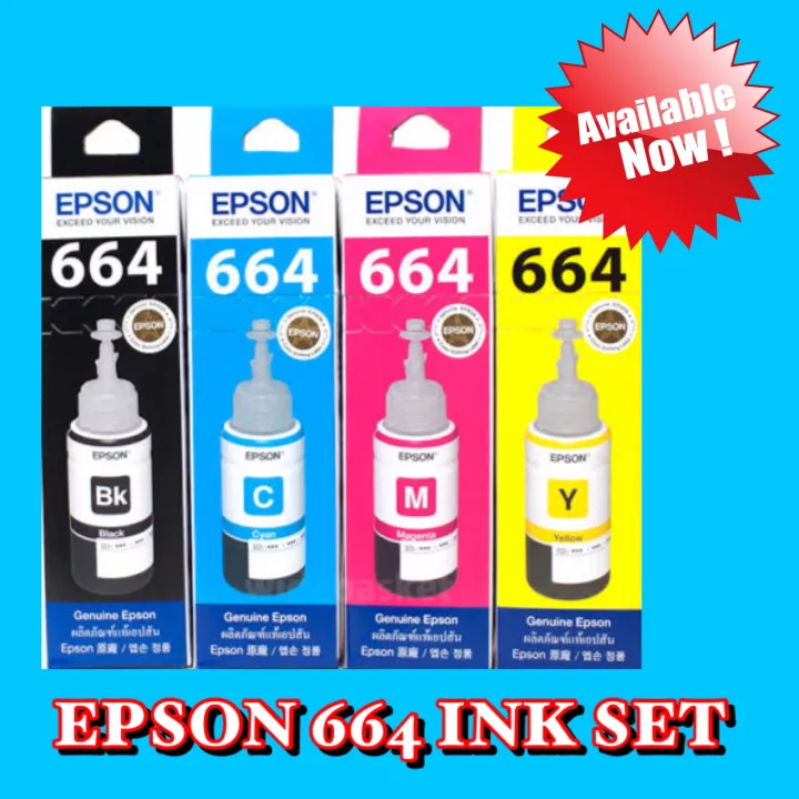 EPSON INK 664 (BYMC) ALL COLORS AVAILABLE | Lazada PH