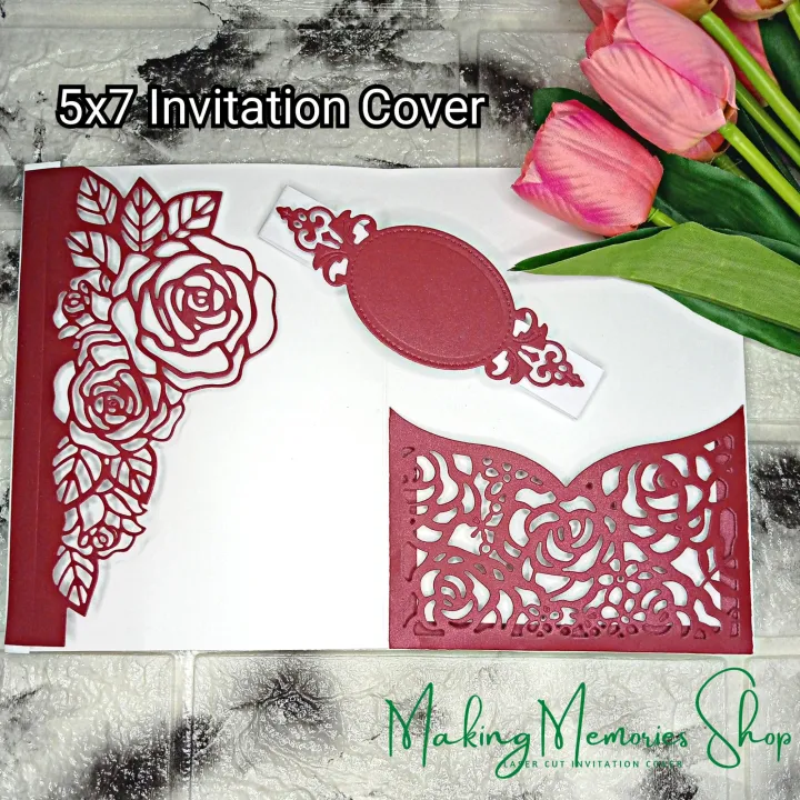 MMS ️ 5x7 inches Trifold Cut Design Invitation for all occasion | Lazada PH