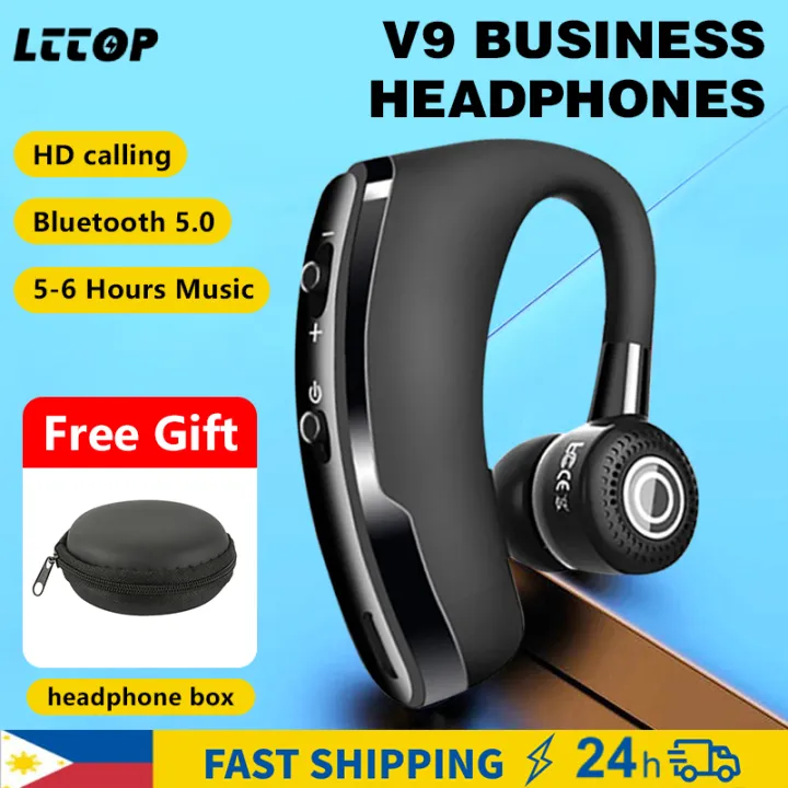 【Free Storage Box】V9 Wireless Bluetooth 5.0 Earphone Business Headphones Sport Headset Single ...