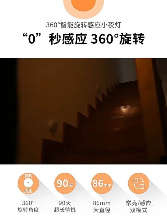 LED nightlight human body induction lamp with magnet is suitable for ...