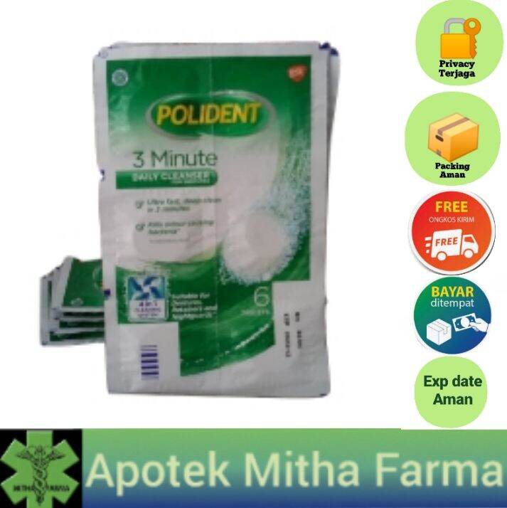 POLIDENT DAILY CLEANSER 6 TABLET /SACHET | Lazada Indonesia