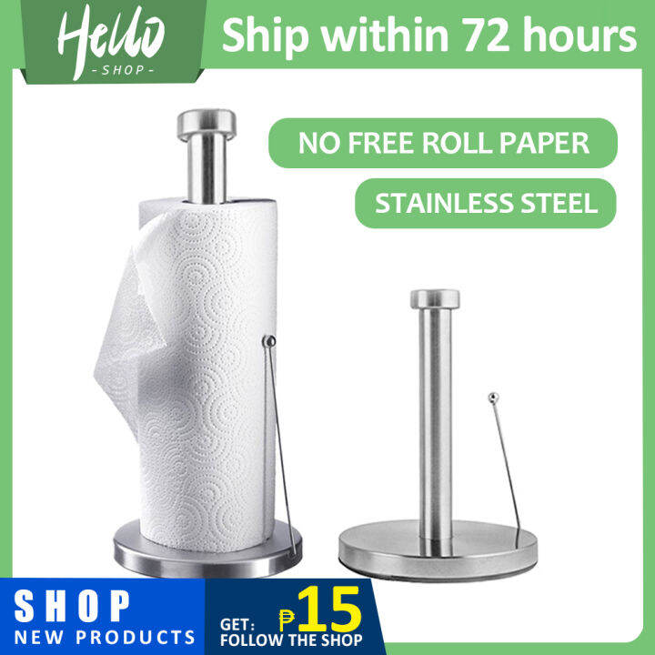 Kitchen Napkin Roll Dispenser Stand Paper Towel Holder One-Handed Tear ...