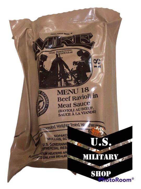อาหารพร้อมทาน อาหารสำเร็จรูป MRE Menu 18 Beef Ravioli in Meat Sauce ...