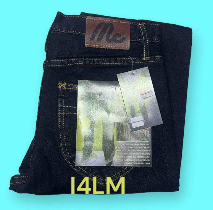 Jeans MC กางเกงยีนสีมิทไนท์ของแมครุ่นซิบ | Lazada.co.th