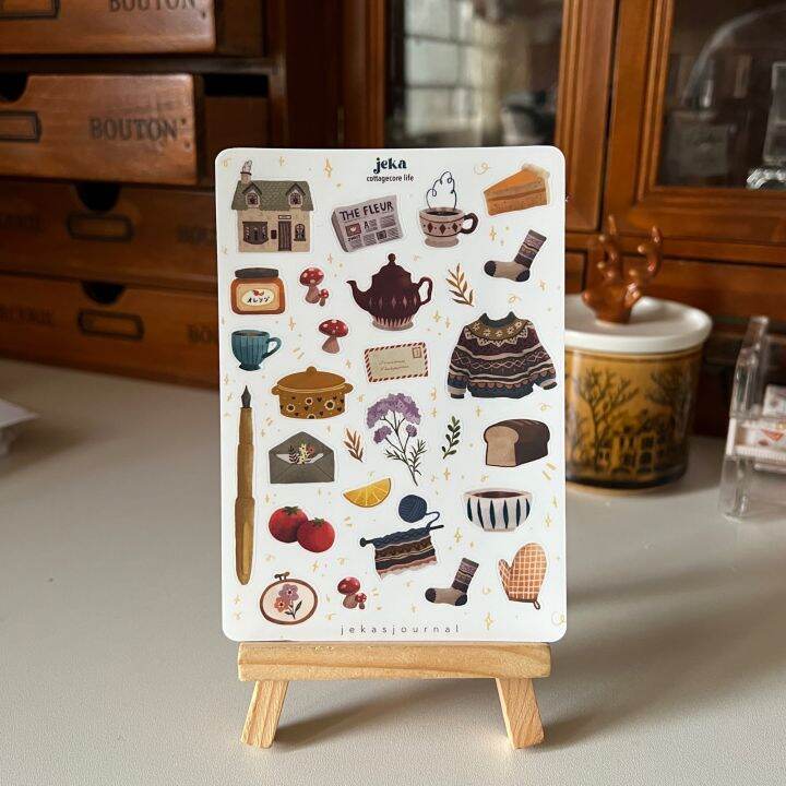 Cottagecore Life Sticker Sheet Bullet Journal Planner Scrapbook Deco ...