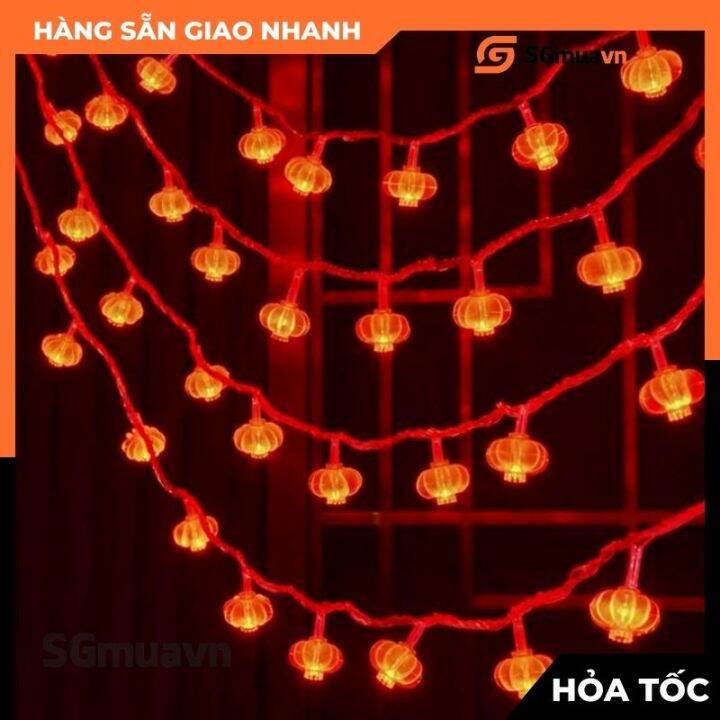 Dây đèn LED Lồng đèn mini nhiều màu chớp nháy Trang trí Tết Năm mới ...
