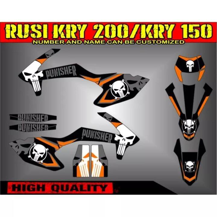 Rusi KRY 200, Rusi KRY 150 decals sticker, Laminated | Lazada PH
