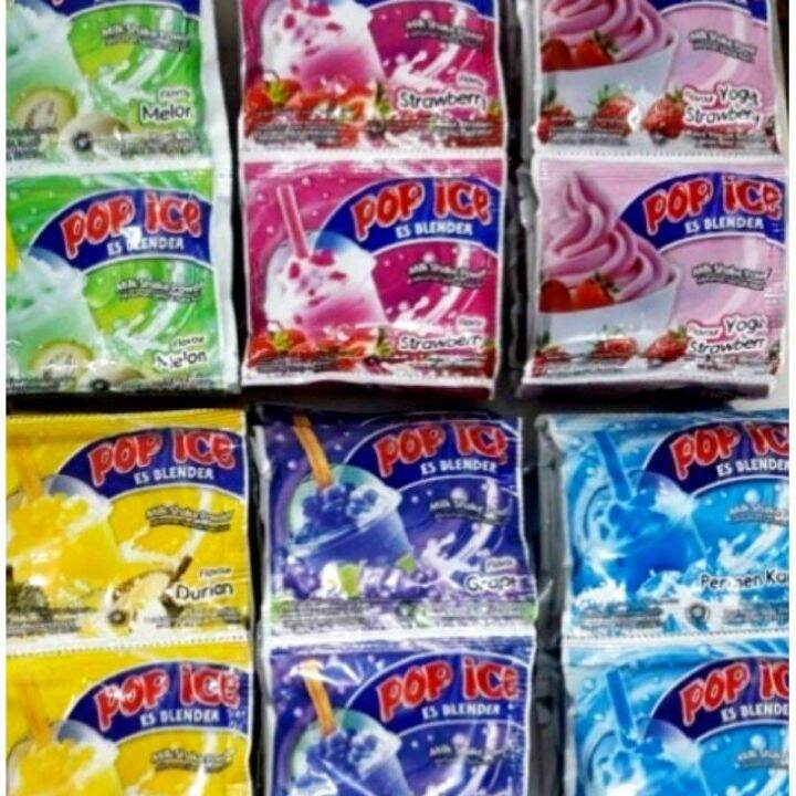 Minuman pop ice all varian 1renceng 10 sachet 25 gram | Lazada Indonesia
