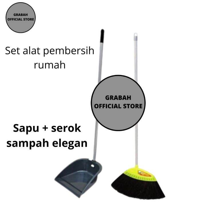 paket alat penbersih rumah / set alat bersih / paket sapu dan serok ...