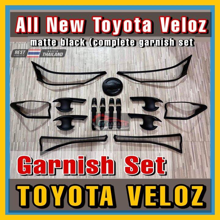 TOYOTA VELOZ GARNISH SET (matte black) VELOZ accessories | Lazada PH