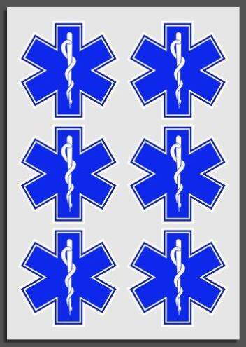 STAR OF LIFE LOGO DECAL STICKER FOR CAR, LAPTOP, MOTORCYCLE, ETC. A4 ...