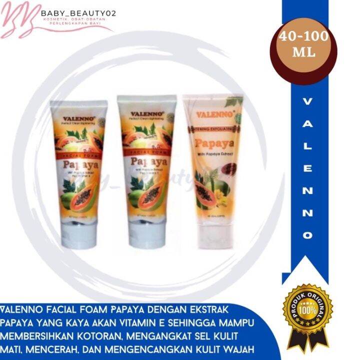 Valenno Facial Foam Whitening Exfoliating - Sabun Cuci Muka Valeno ...