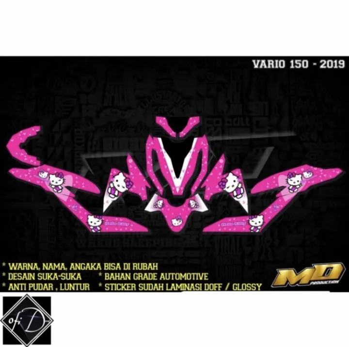 Decal Honda VARIO 150 NEW Sticker full body, Decal imut hello Kitty ...