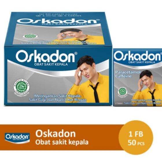 Oskadon Obat Sakit Kepala dan Penurun Demam - 1 strip 4 tablet | Lazada ...
