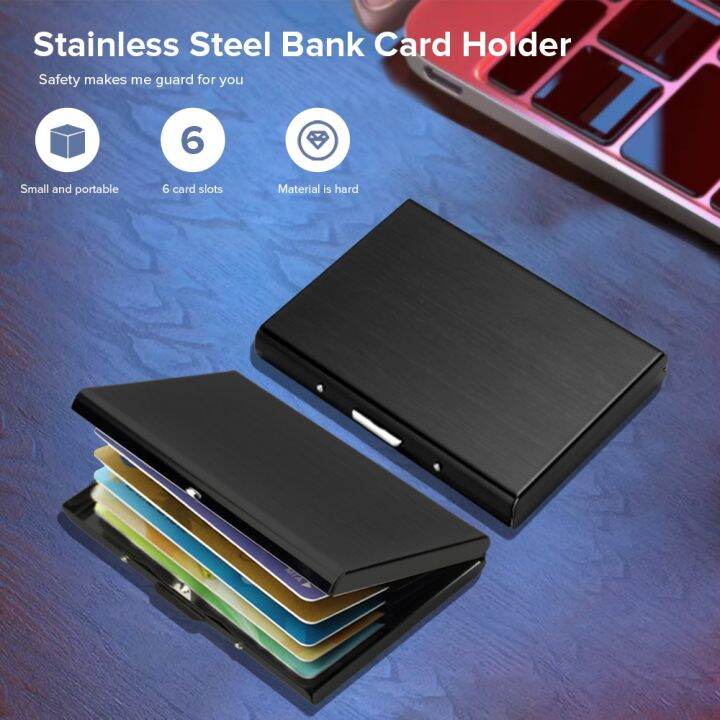 Ready Stock Stainless Steel Card Box Pvc Credit Card Box Men's Metal ...