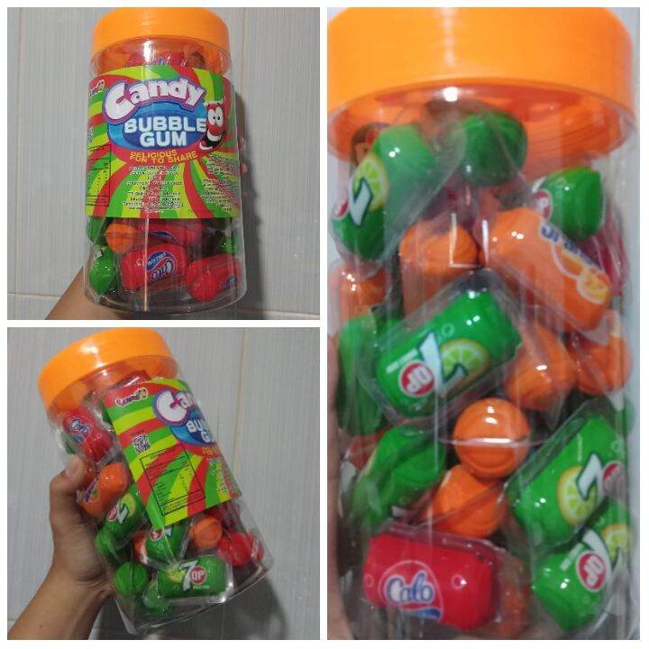 PERMEN BUBLE GUM COCA COLA / SPRITE / FANTA 1 TOPLES ISI 50 PC IMPORT ...