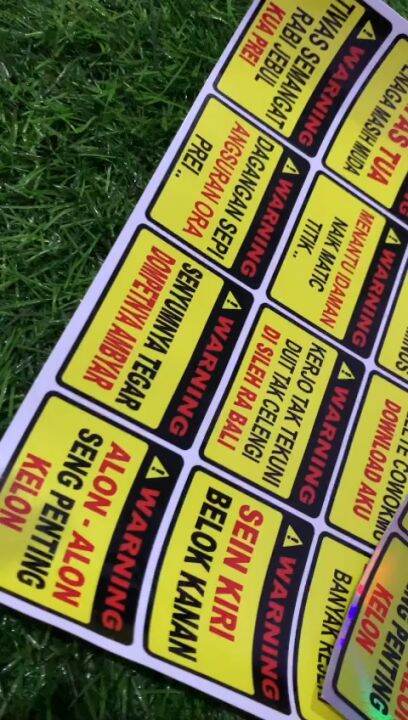 Stiker Pack Kata Kata Warning Caution Lucu Racing Sticker Setiker Pack Vinyl Hologram Anti ...