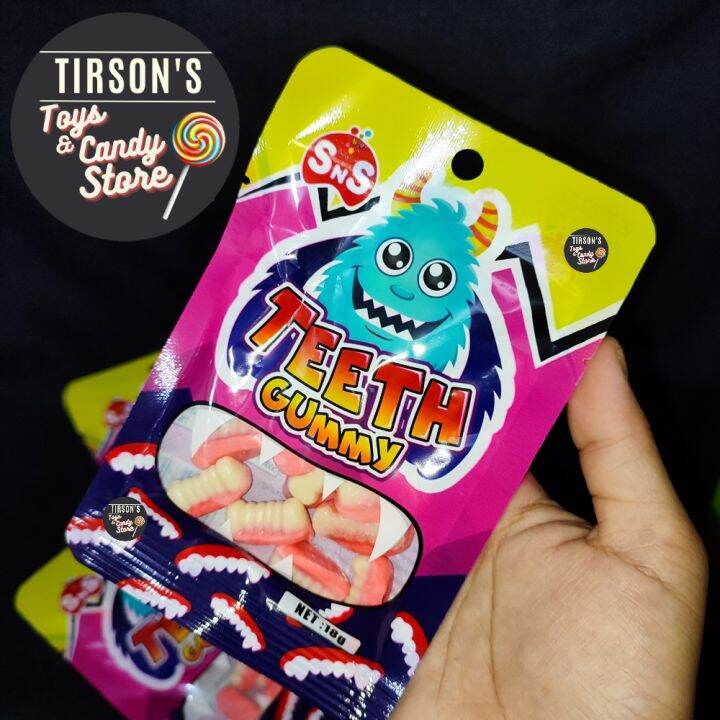 Teeth Gummy (20 pcs) Chewy Gummy Teeth Shaped Candy for Lootbag Filler ...