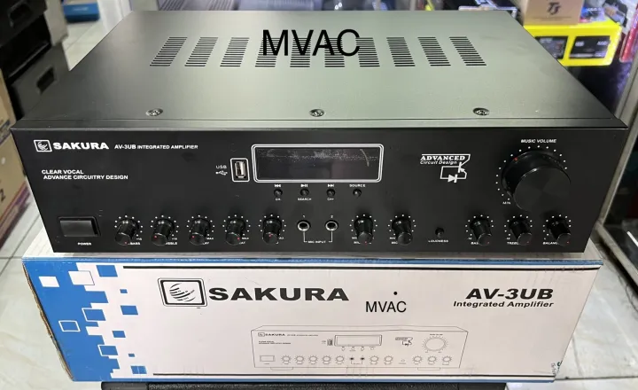 Sakura AV-3UB Professional Videoke Amplifier ( 400 Watts x 2 ) | Lazada PH