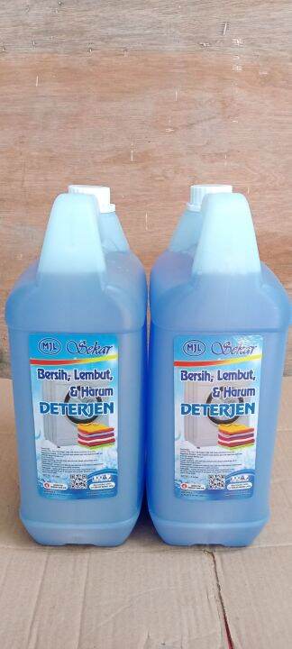Deterjen cair 5 liter Biru kualitas super busa melimpah wangi | Lazada ...