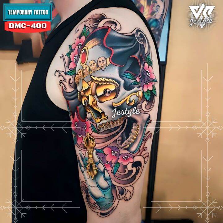 [DMC-400] Tato Temporer Temporary Tattoo Topeng iblis Demon | Lazada ...
