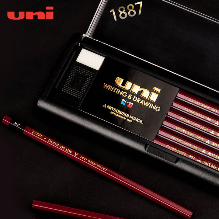 Japan Uni Mitsubishi Imported 1887 Advanced Wooden Pencil Art Drawing Painting Sketch Hardness ...