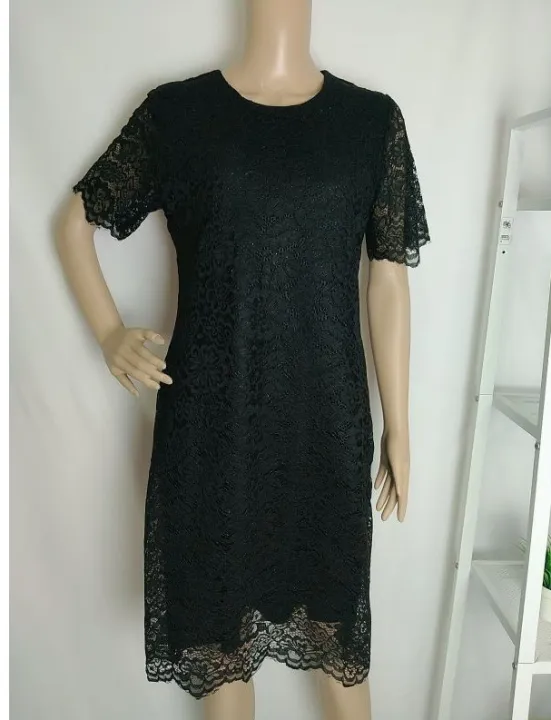 NEW dres brokat renda hitam jumbo | Lazada Indonesia