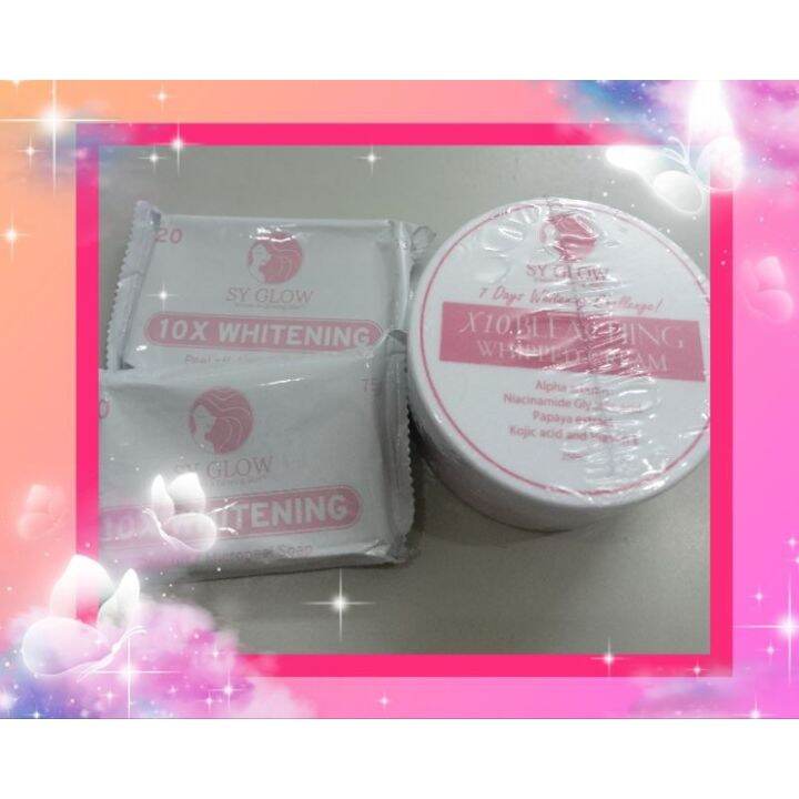 SY GLOW Bleaching Cream and 10x Whitening soap bundle | Lazada PH