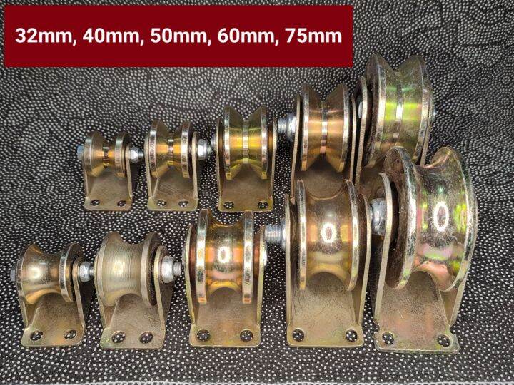 ☑️2PCS Galvanized Sliding Gate Roller with Triangular Bracket, Double ...