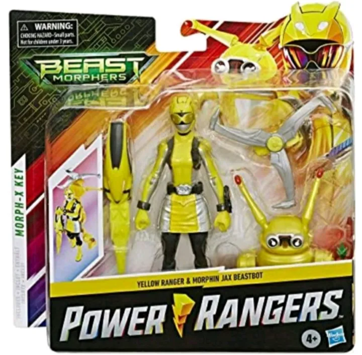 Power Rangers Beast Morphers Yellow Ranger and Morphin Jax Beastbot ...