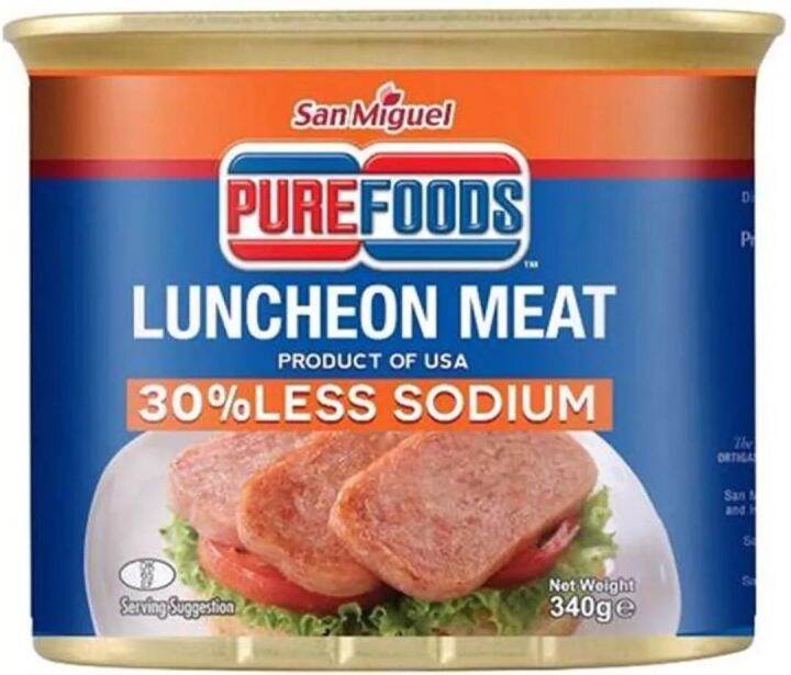 Purefoods 30% Less Sodium Luncheon Meat 340g Product of USA | Lazada PH
