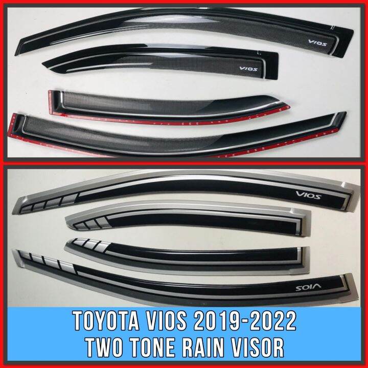 Toyota Vios 2019-2022 Two tone Rain visors | Lazada PH