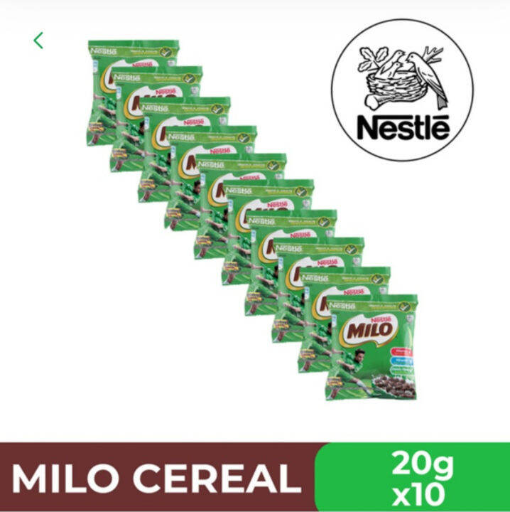 Milo Cereal Flow Pack (20g x 10s / 20s) | Lazada PH
