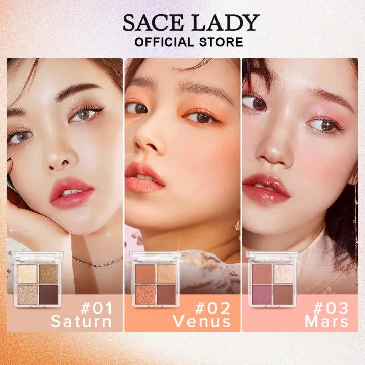 SACE LADY Colorful Eyeshadow 3 IN 1 Eyeshadow Palette Eye Color Matte ...