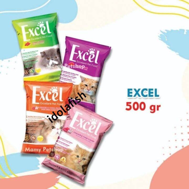 Excel 500 gram makanan kucing dengan berbagai varian | Lazada Indonesia