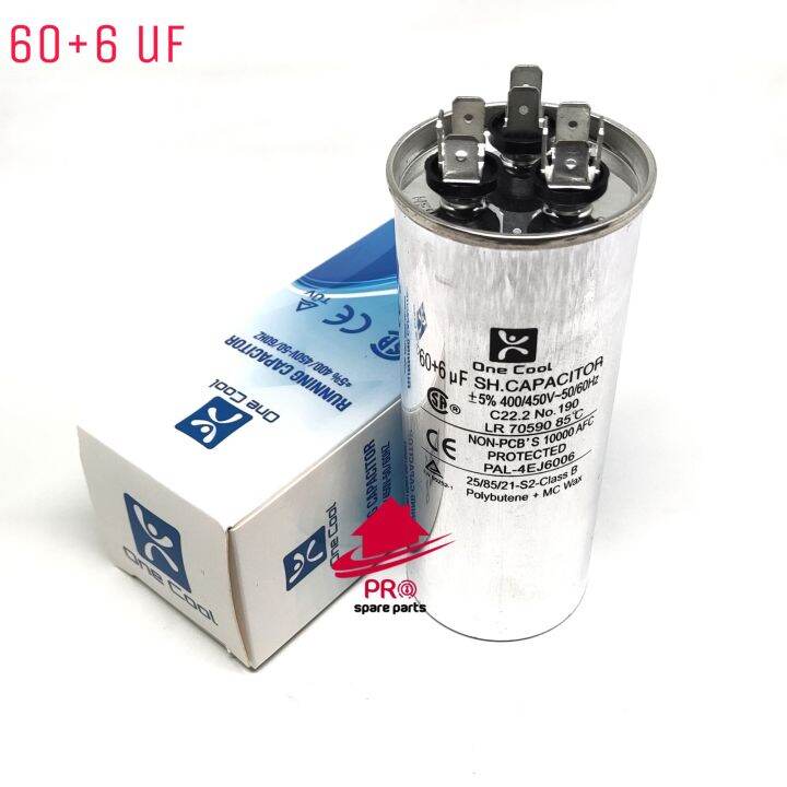 Kapasitor AC 60+6 uf 3 Soket - Running Capacitor Air Conditioner 60+6 ...