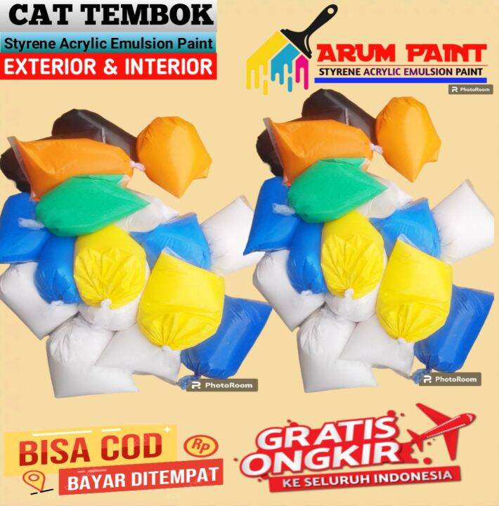 cat tembok cat kiloan 1kg interior exterior tahan cuaca | Lazada Indonesia