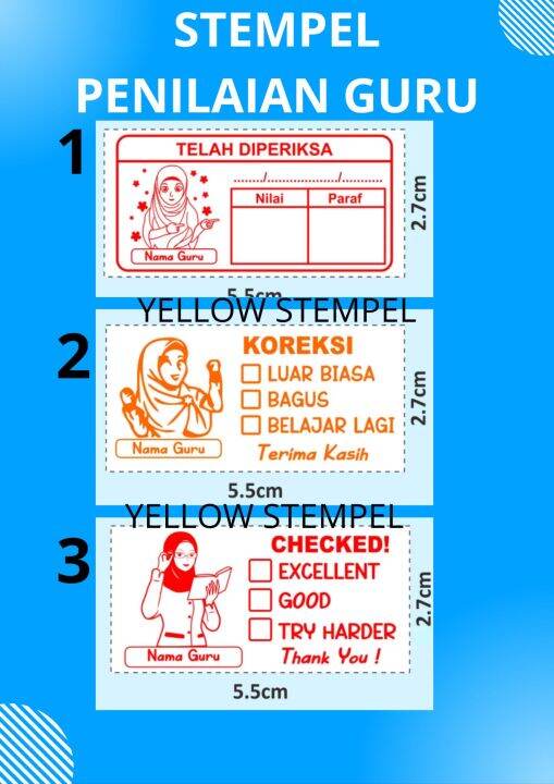 STEMPEL PENILAIAN GURU CUSTOM | Lazada Indonesia