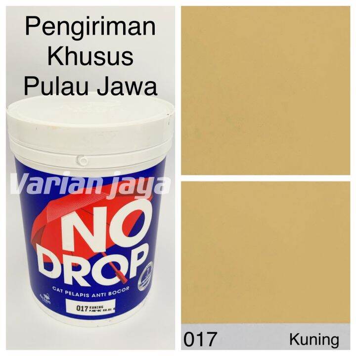 Cat Tembok No Drop Anti Bocor Waterproof Pelapis Anti Kedap Air 1 kg Kuning Cream | Lazada Indonesia